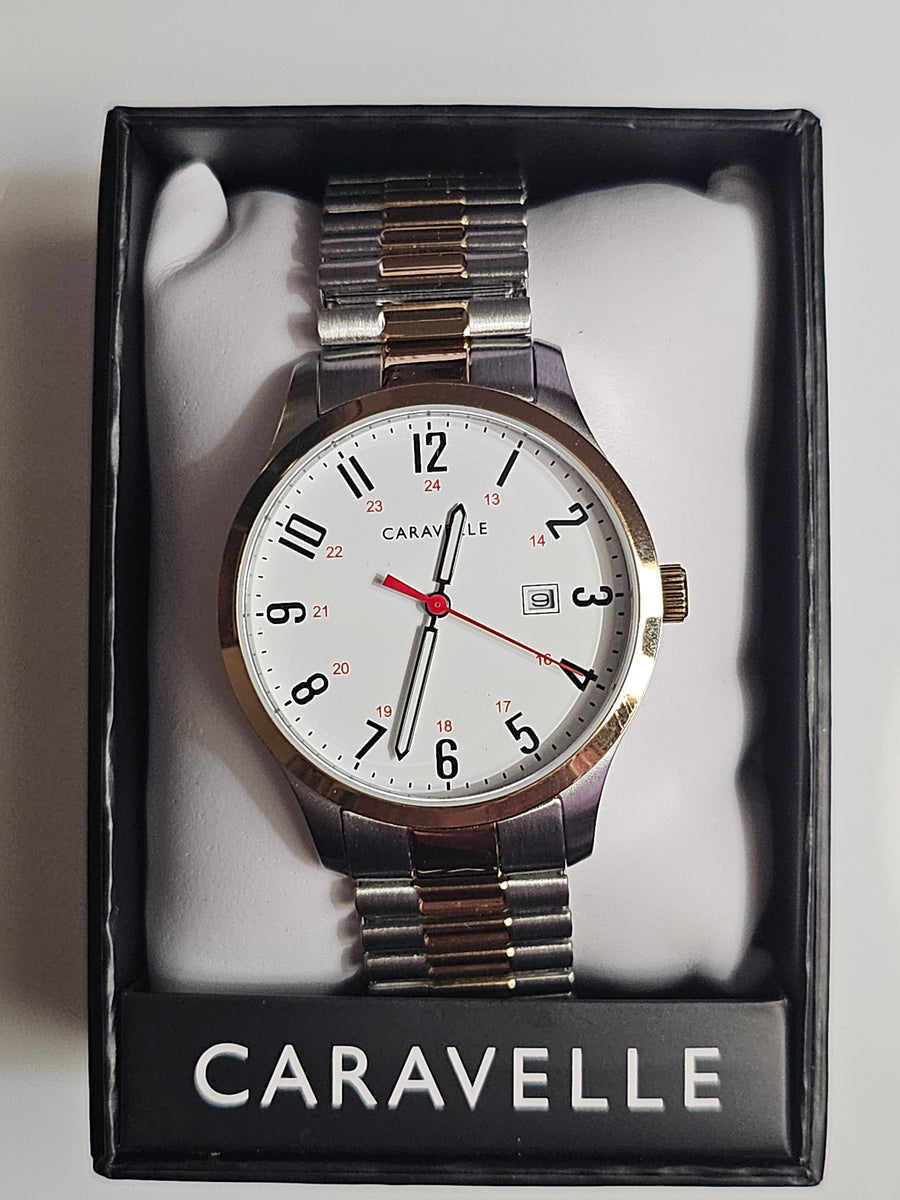 Caravelle Two-Tone Stainless Steel Watch - Easy-read - Expansion - 45B ...